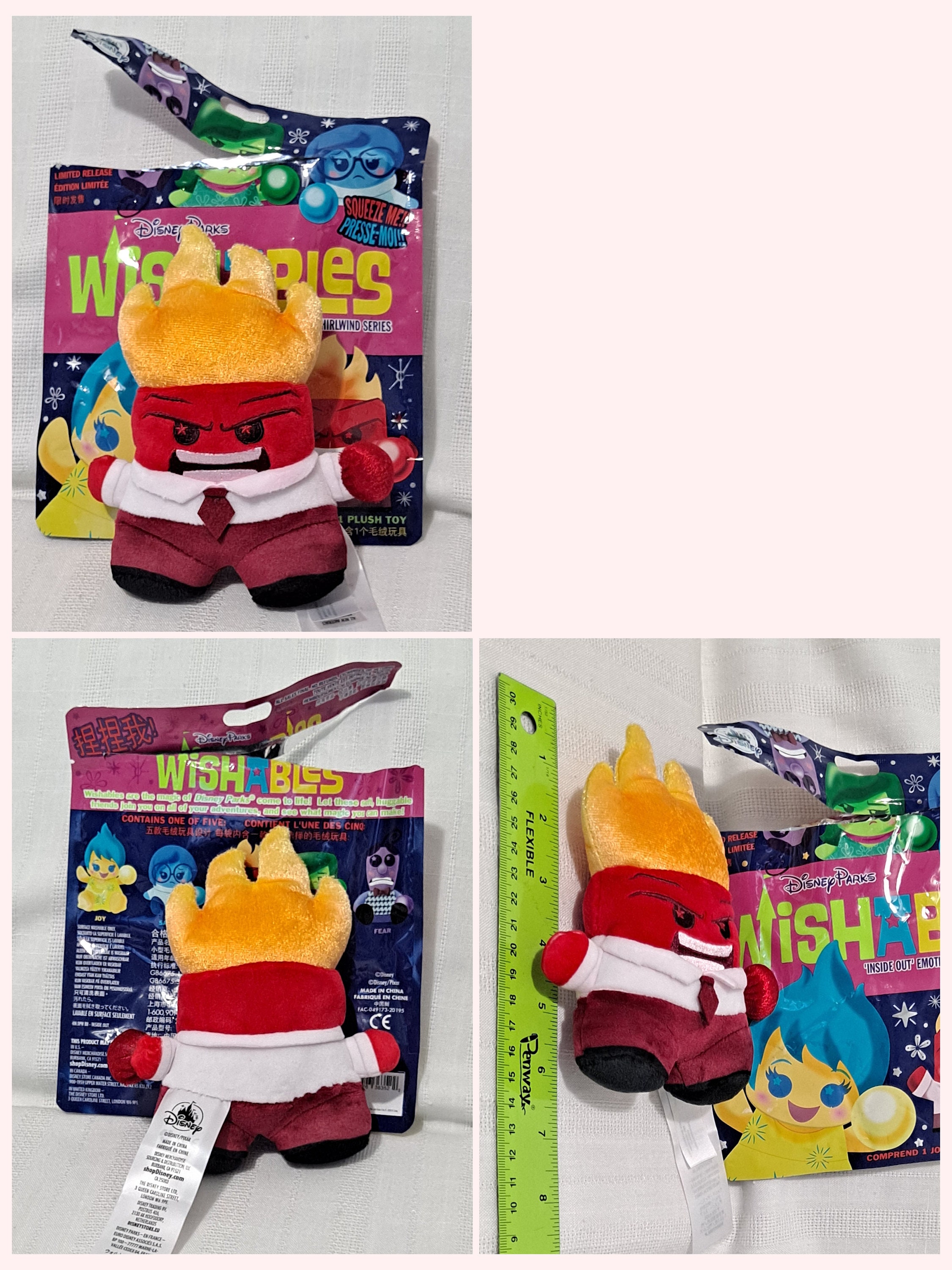 New Retired Disney Wishables Inside Out Pick From Fear Disgust Anger ...