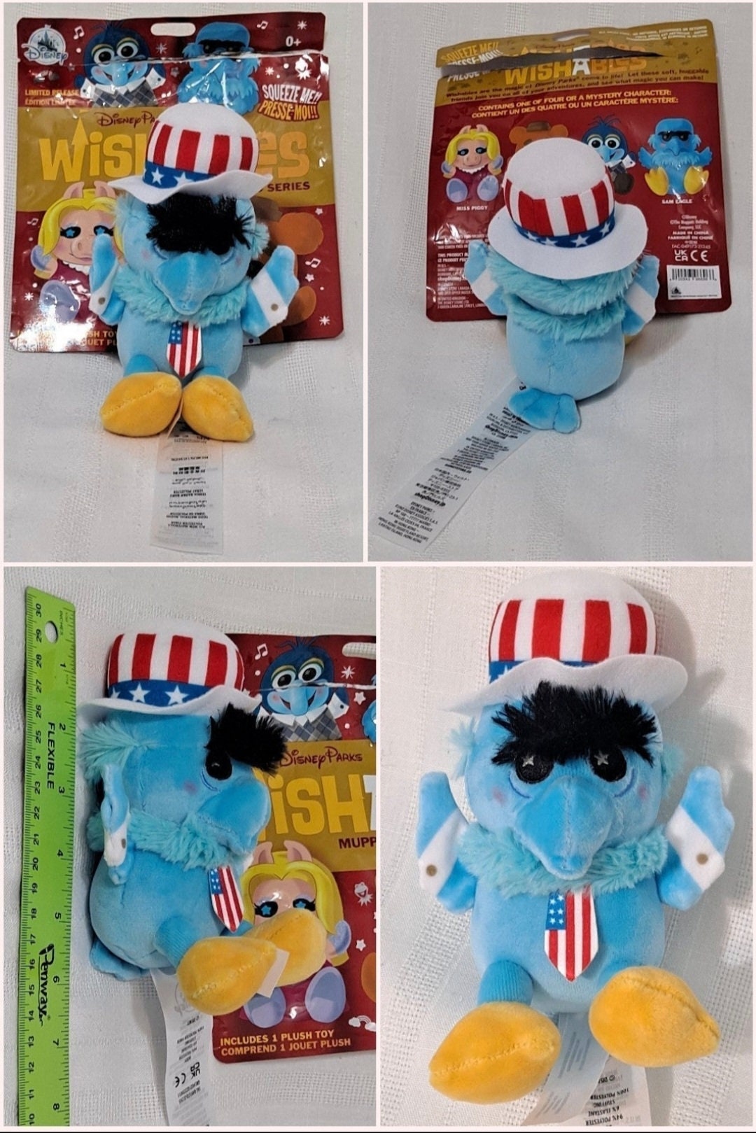 Retired New Disney Wishables Muppet Vision 3D Kermit Miss Piggy Fozzie ...