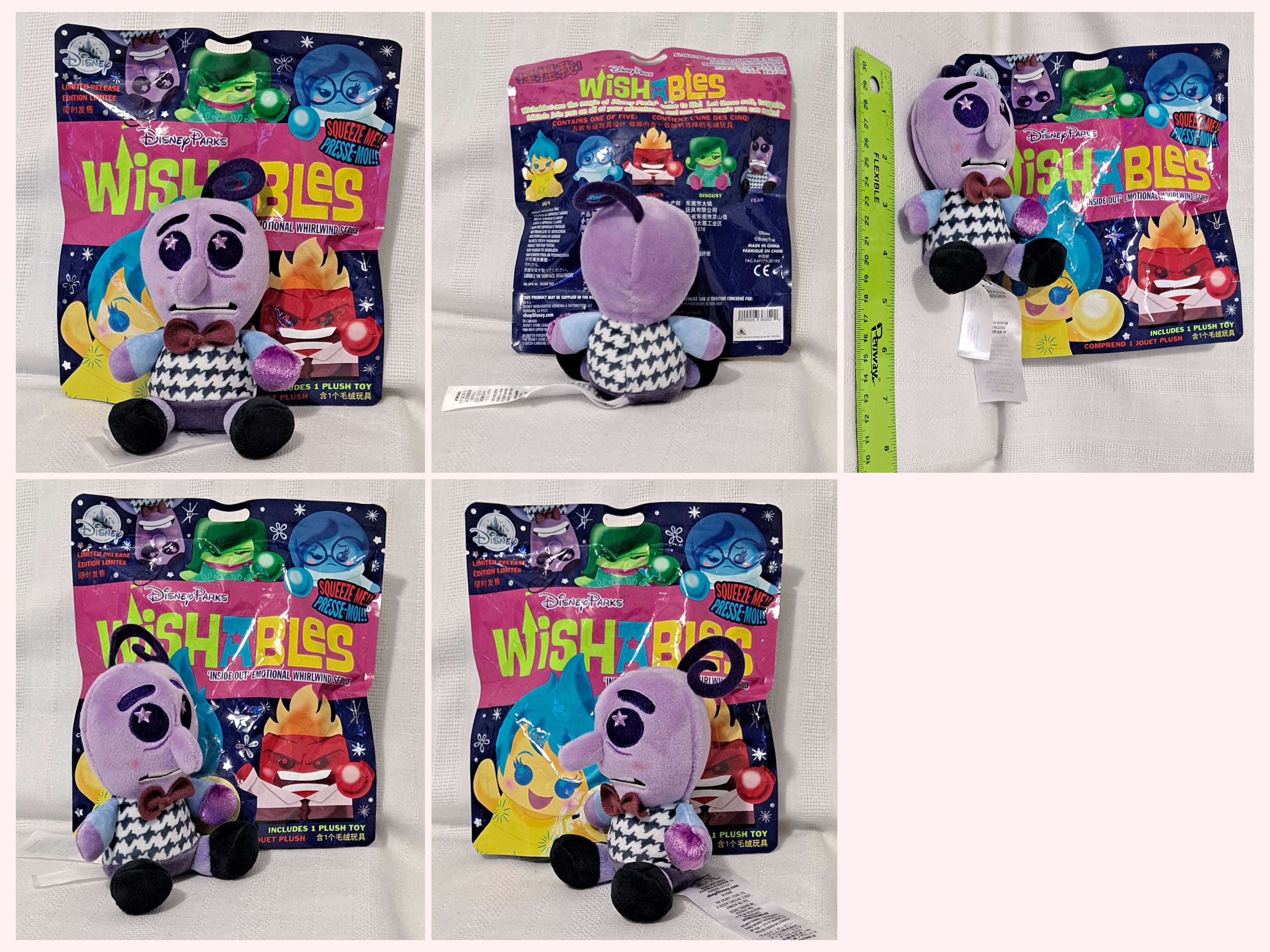 New Retired Disney Wishables Inside Out Pick From Fear Disgust Anger ...