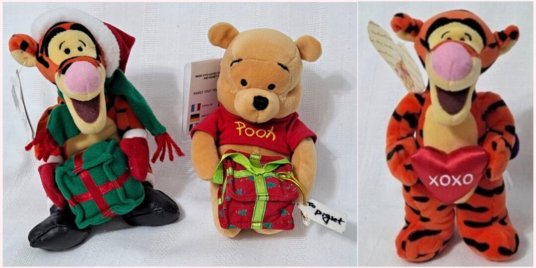 UK Tag Tigger Heart Winnie Babies 1st Pooh Christmas Holiday Gift ...