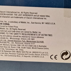 MATTEL Nickelodeon Nick.com Fisher Price Viacom Avatar Last Airbender ...