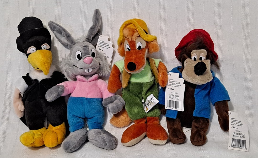 Vintage New + Tags Brer Br'er Rabbit Vulture Fox Bear Set Plush Bean ...