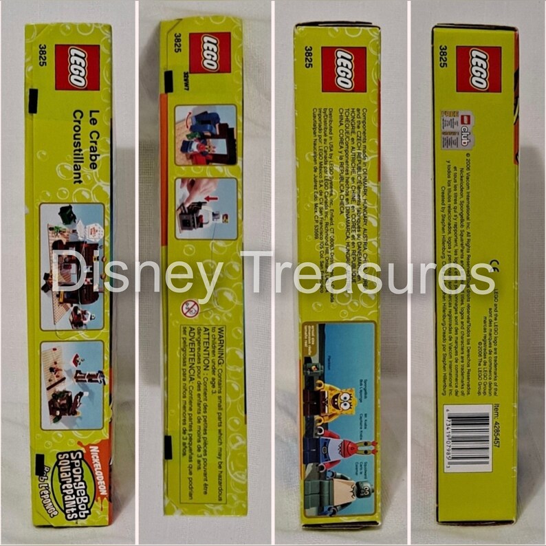 NEW Sealed Nickelodeon Lego 3825 the Krusty Krab Spongebob Mr Krabs ...