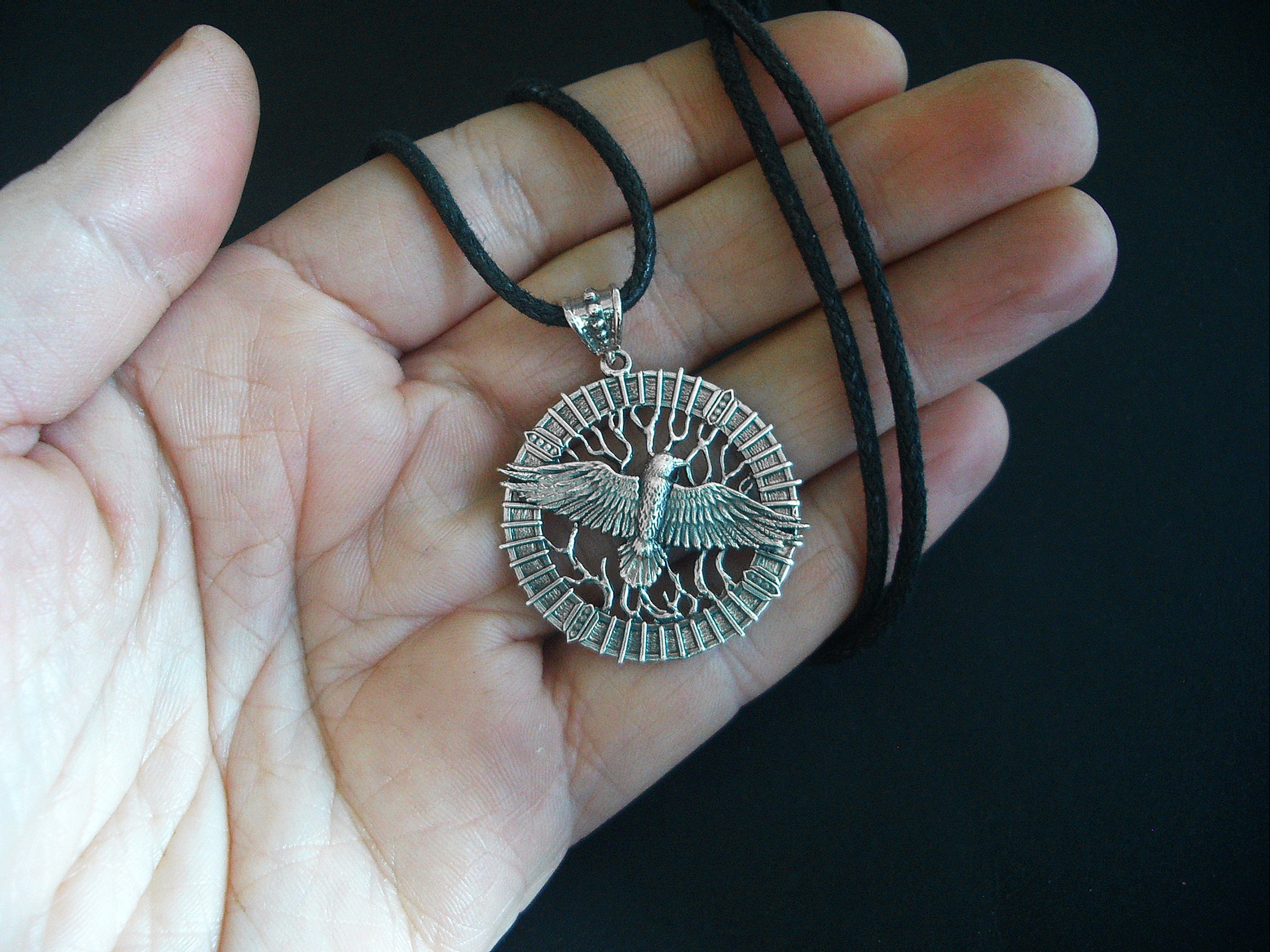 Silver Raven Pendant. Viking / Norse Raven Necklace for Men or - Etsy