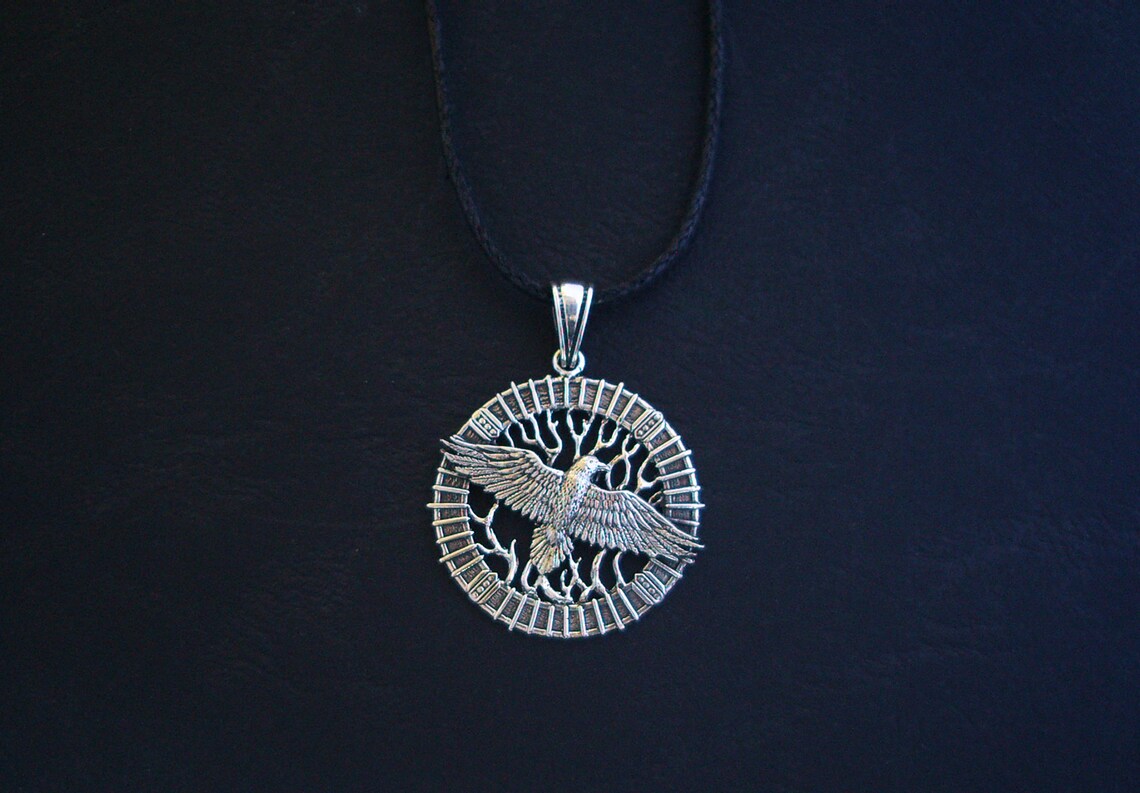 Silver Raven Pendant. Viking / Norse Raven Necklace for Men or | Etsy