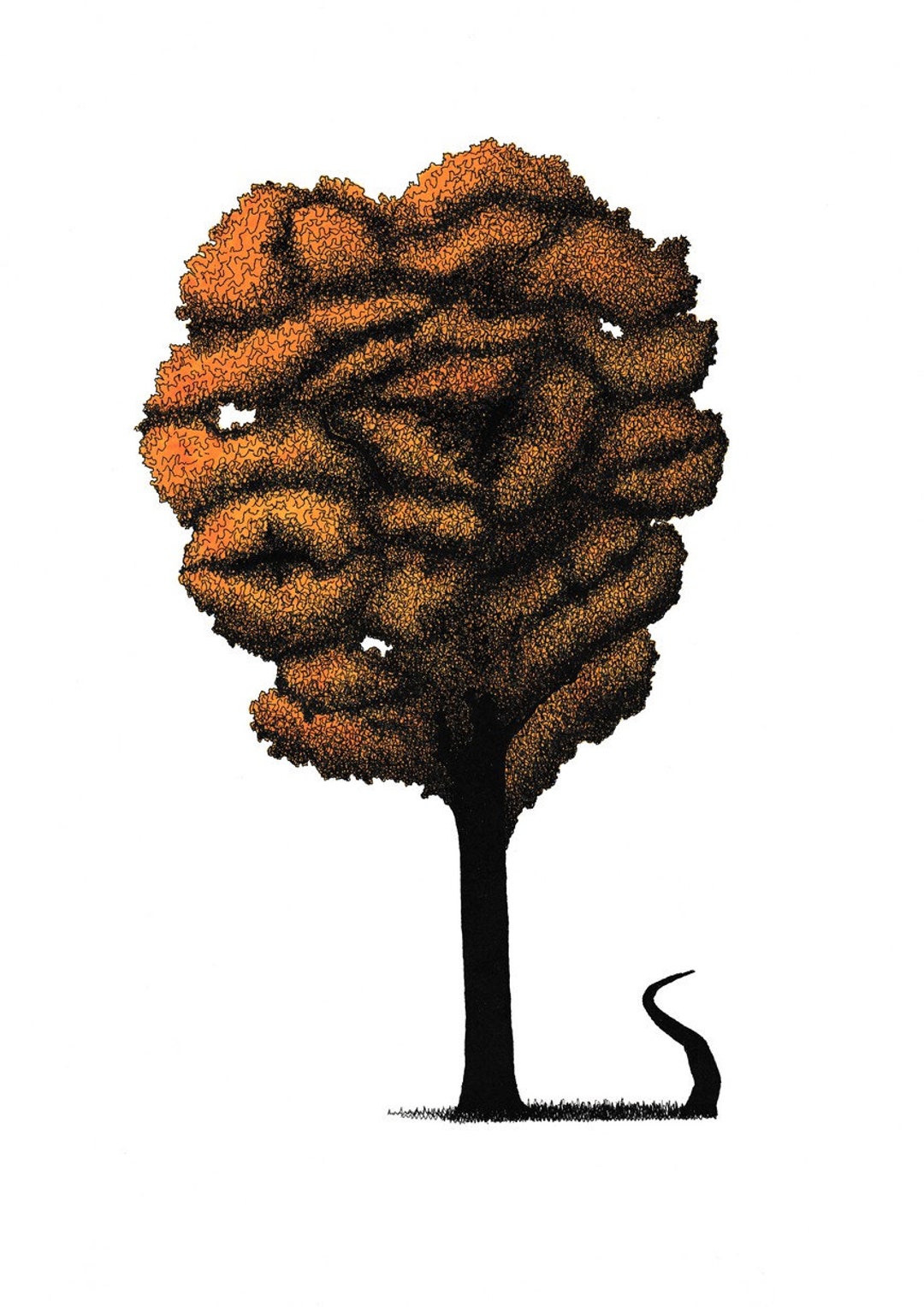 Sonya Authentic Fantasy Tree Illustration on A4 Paper - Etsy