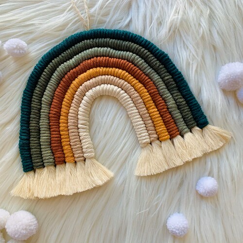 Deer Macrame Rainbow Macrame Wall Hanging Macrame Animals | Etsy