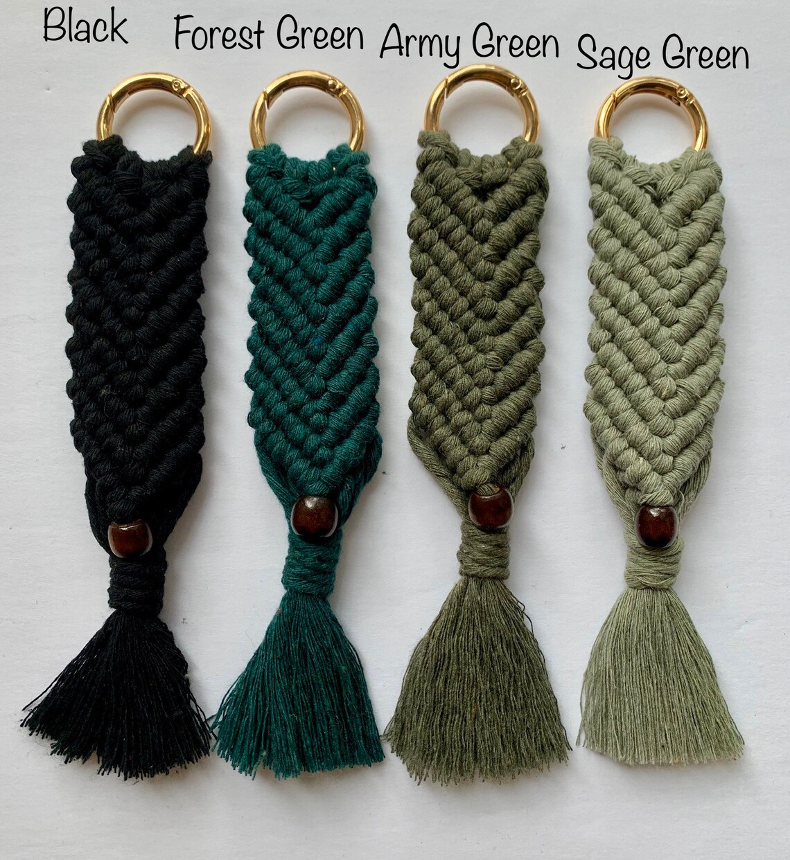 Macrame Keychain keychain macrame key ring macrame | Etsy