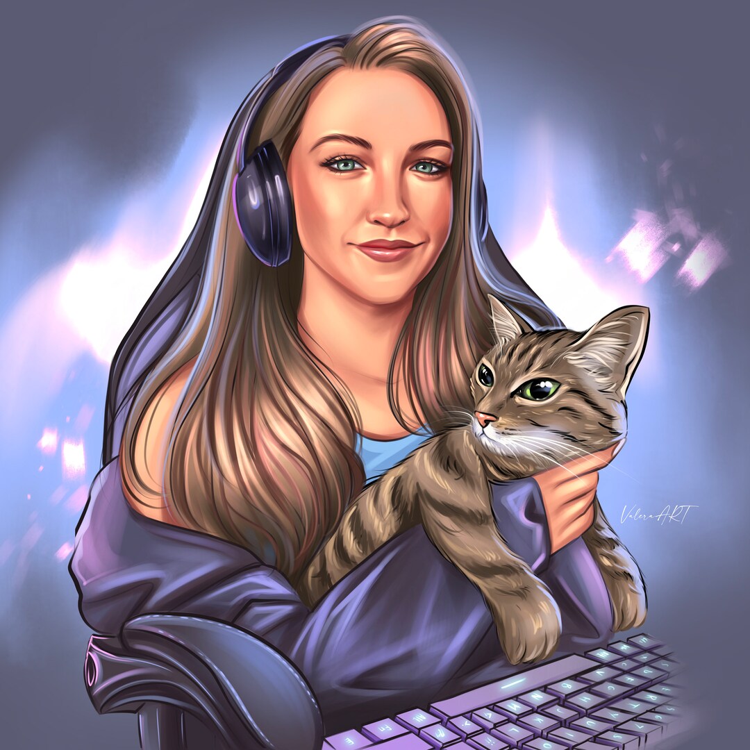 Custom Digital Portrait - 1 Person, Logo From Photo for Social Media ...