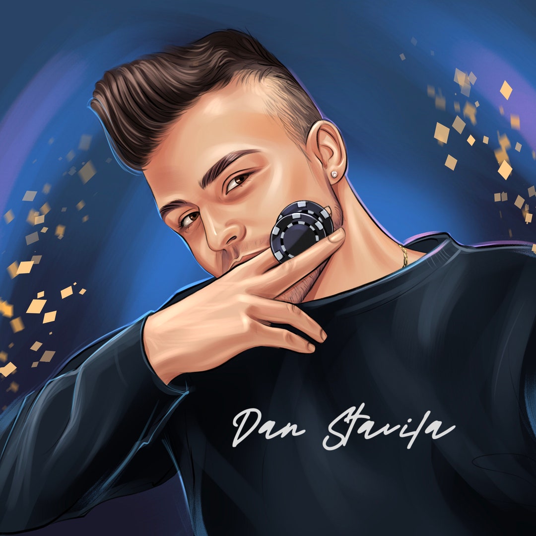 Custom Digital Portrait - 1 Person, Personalized Logo for the Social ...