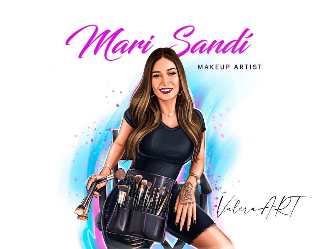 Custom Business Logo Portrait, Beauty Digital Portrait, Logo Design ...