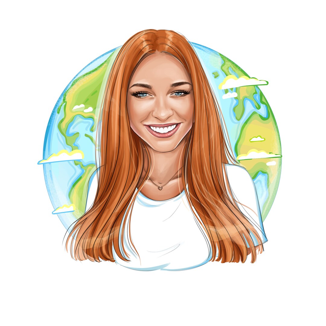 Custom Digital Portrait, Cartoon Art From Photo, Personalized ...