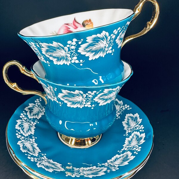 Turquoise Tea Cup - Etsy