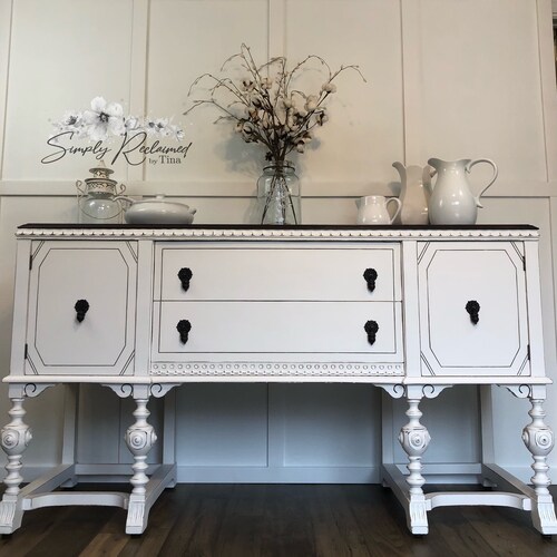 SOLD Vintage Jacobean Buffet - Etsy