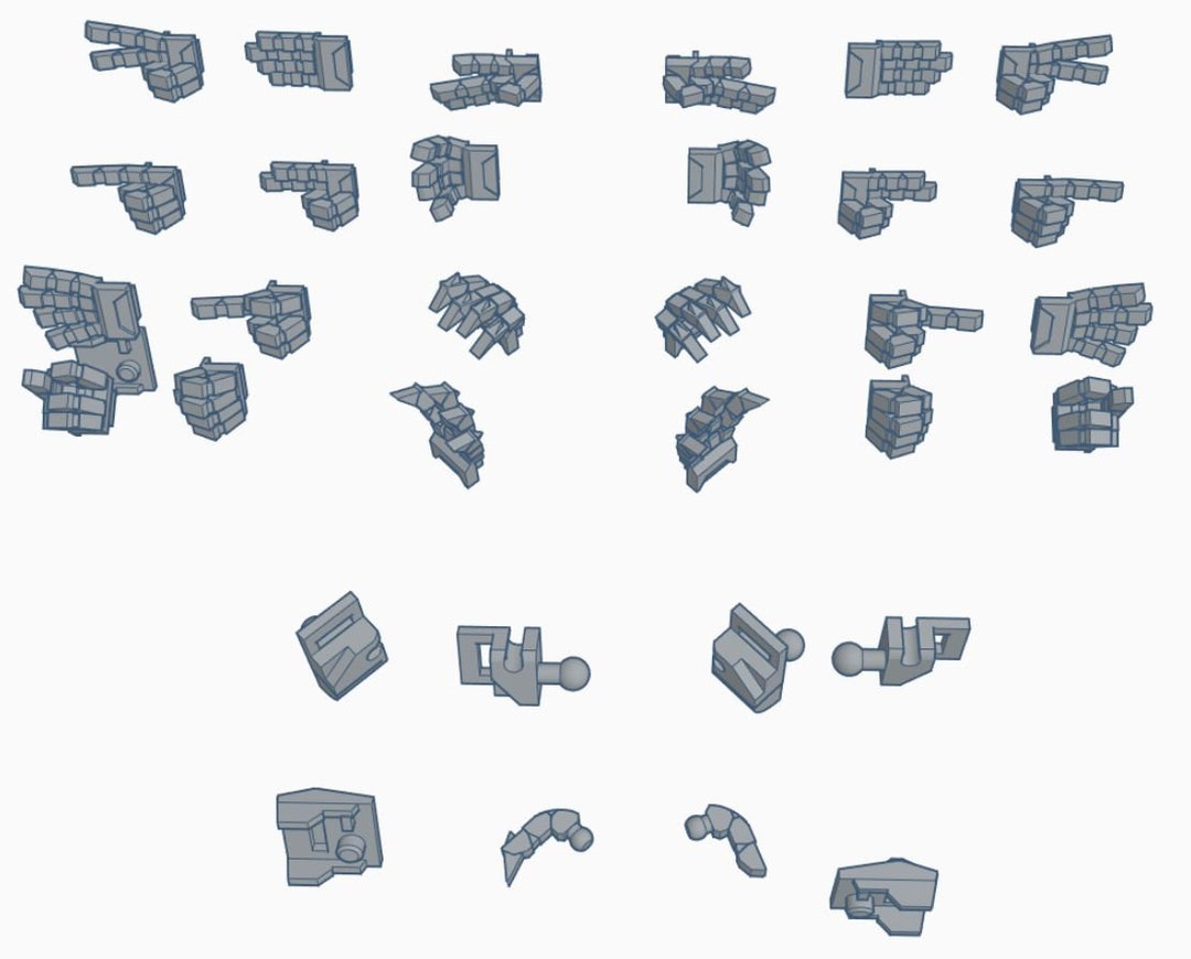 STL: Gundam 1/100 Swappable Hands. - Etsy