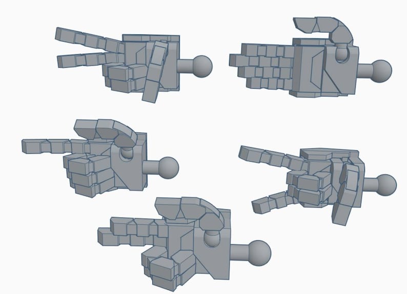 STL: Gundam 1/100 Swappable Hands. - Etsy