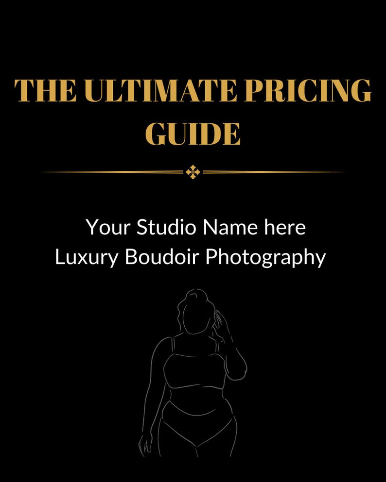 Boudoir Client Prep Guide Template | Luxury Black + Gold | Fully Editable Canva Template - Etsy
