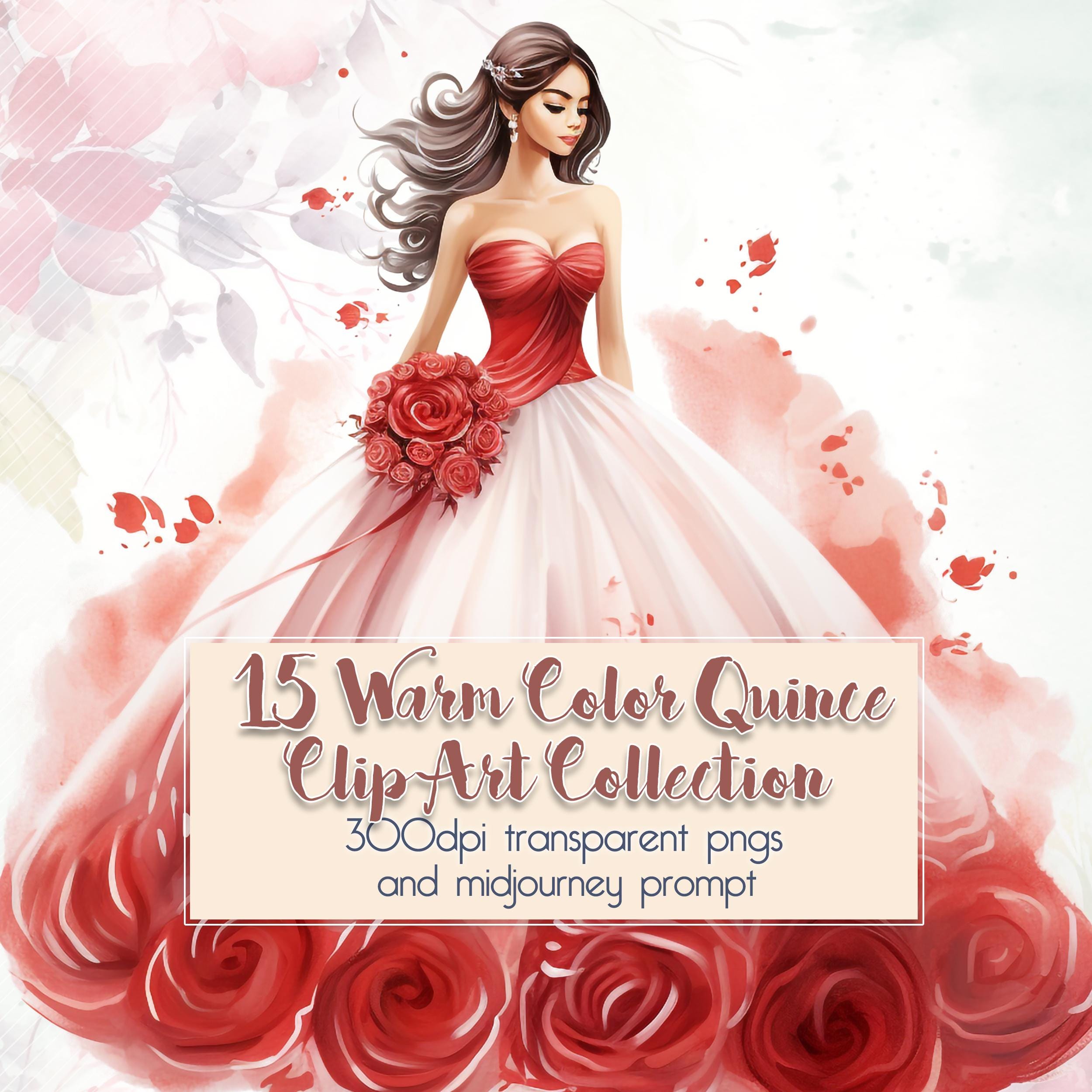 15 Warm Color Quinceañera Princesas + Midjourney Prompt -- Quince Años ...