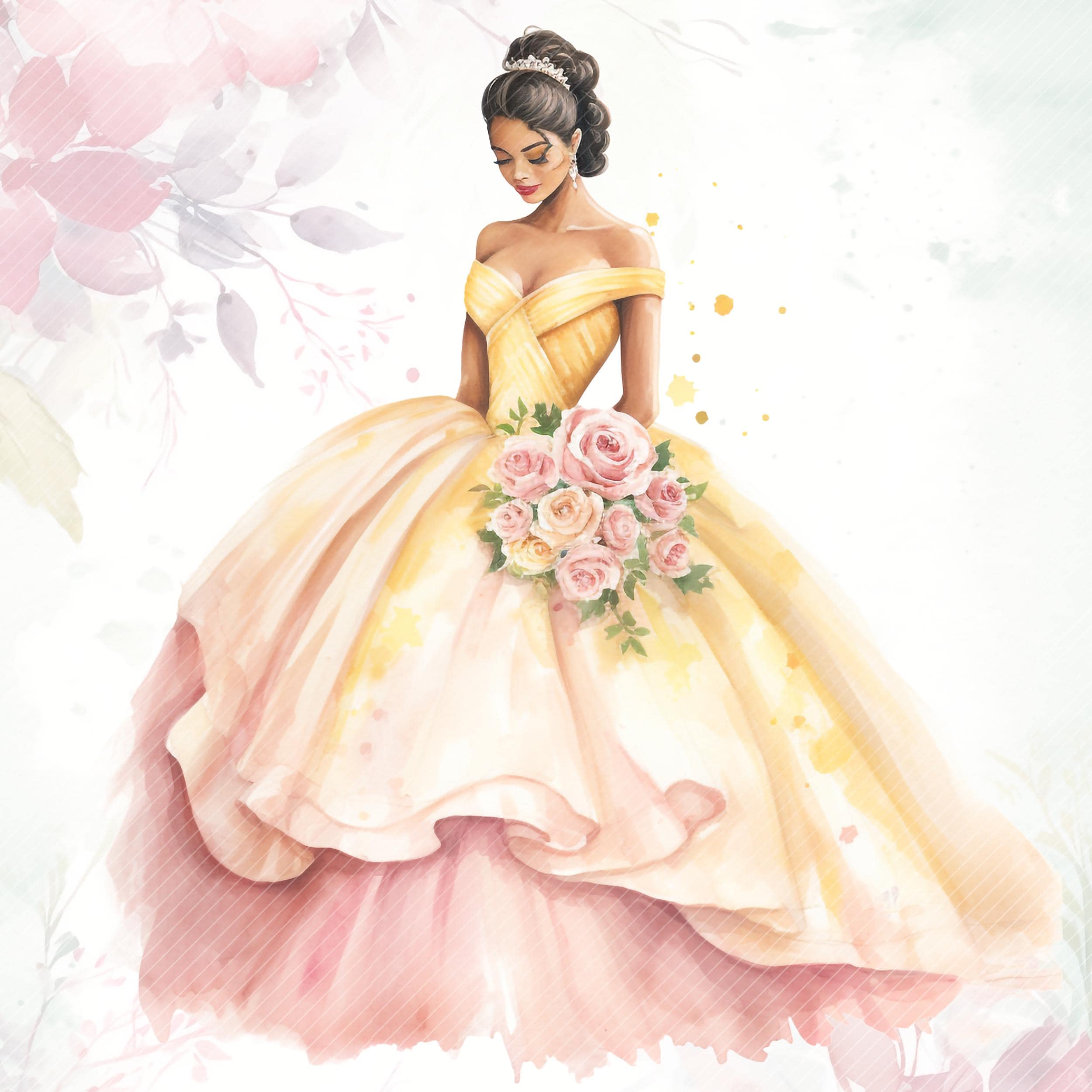 15 Warm Color Quinceañera Princesas + Midjourney Prompt -- Quince Años ...