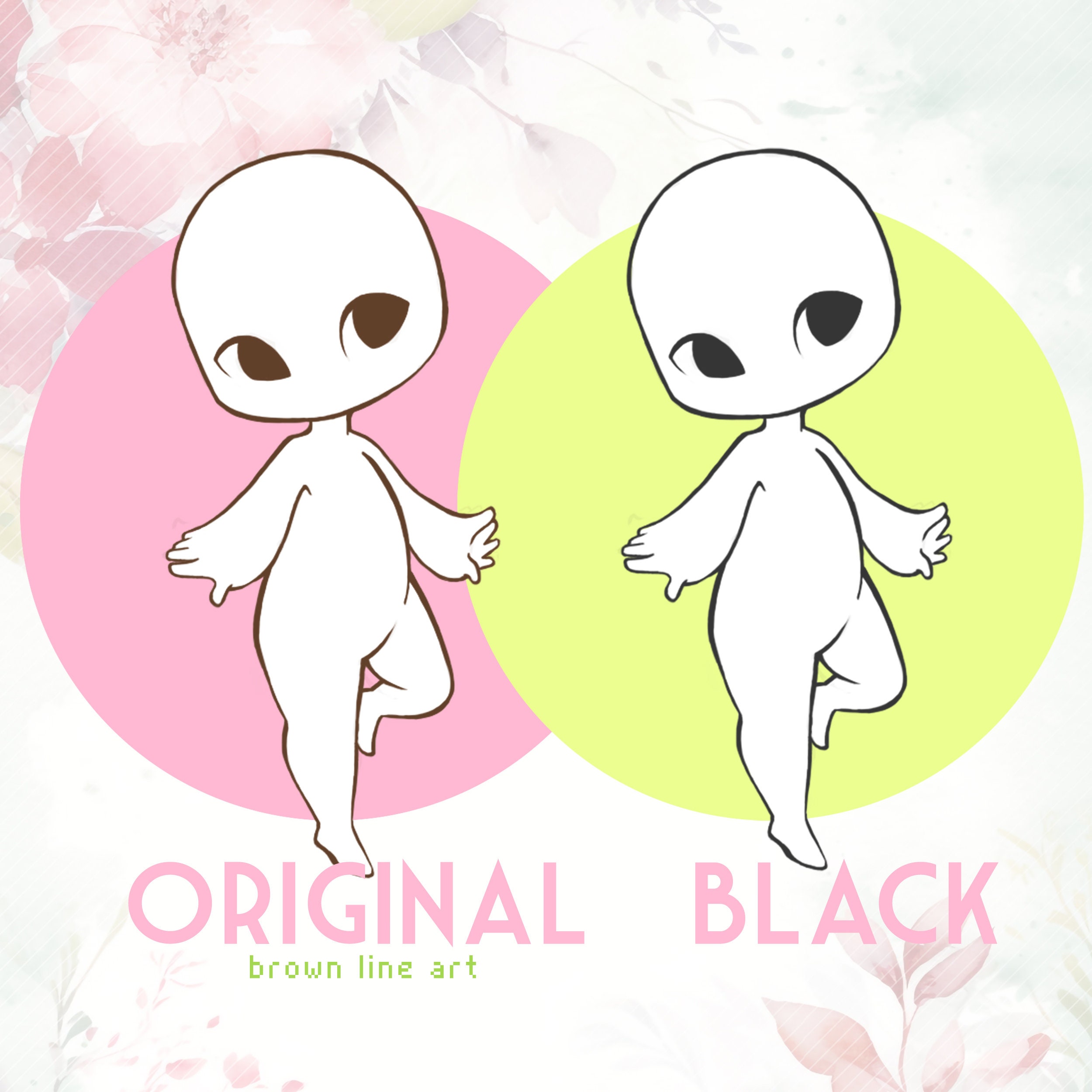 Chibi Base "emilio" Style -- P2U Commission Base / Line Art / Adoptable ...