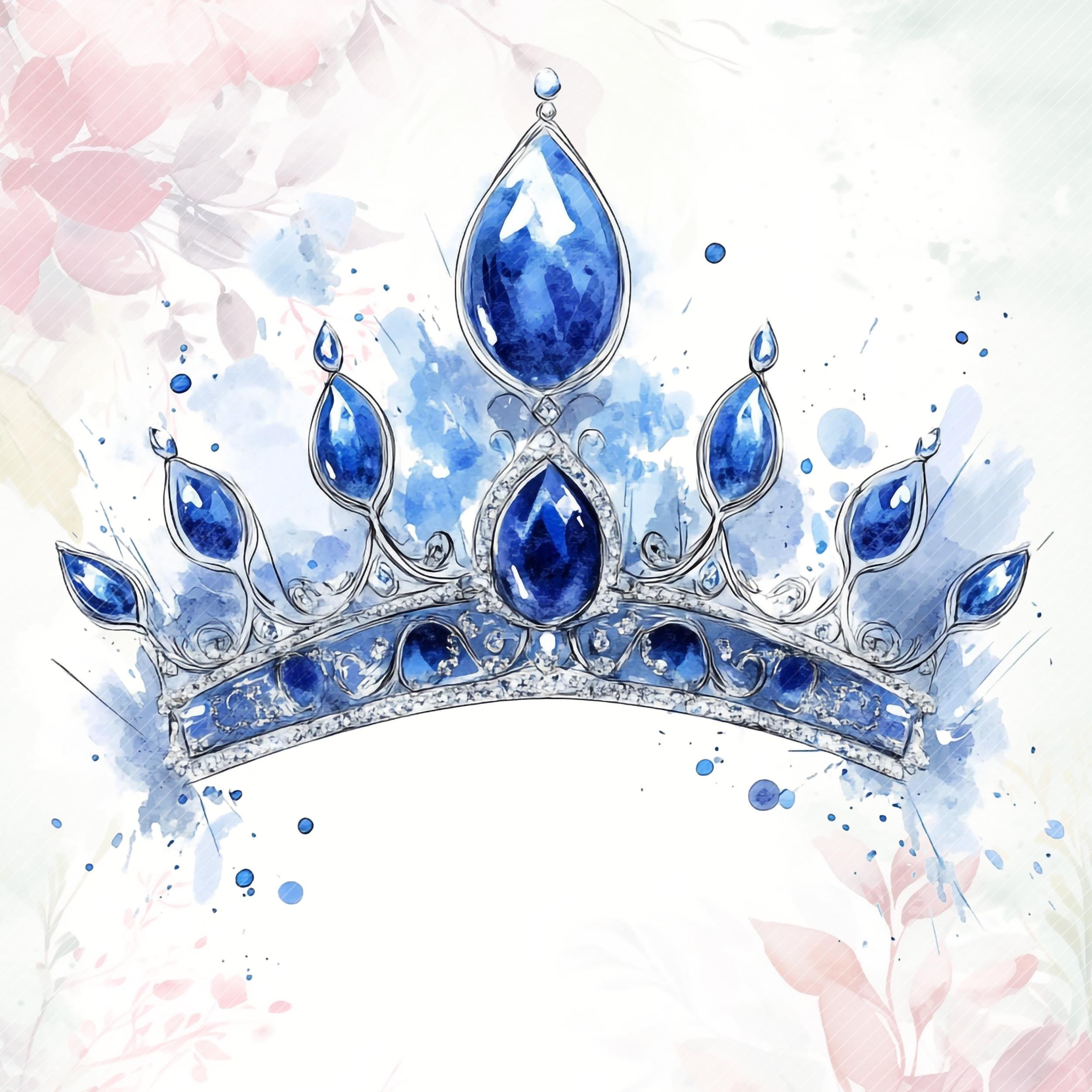 25 Royal Blue Quinceañera Clip Art + Midjourney Prompt -- Elegant Mis ...