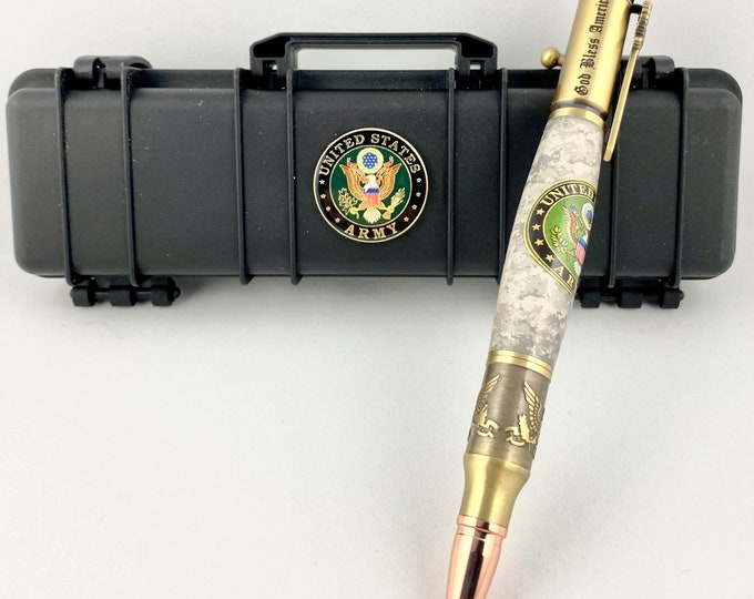 United States Army Bolt Action Pen USA Army Retirement Gift Army Pen ...