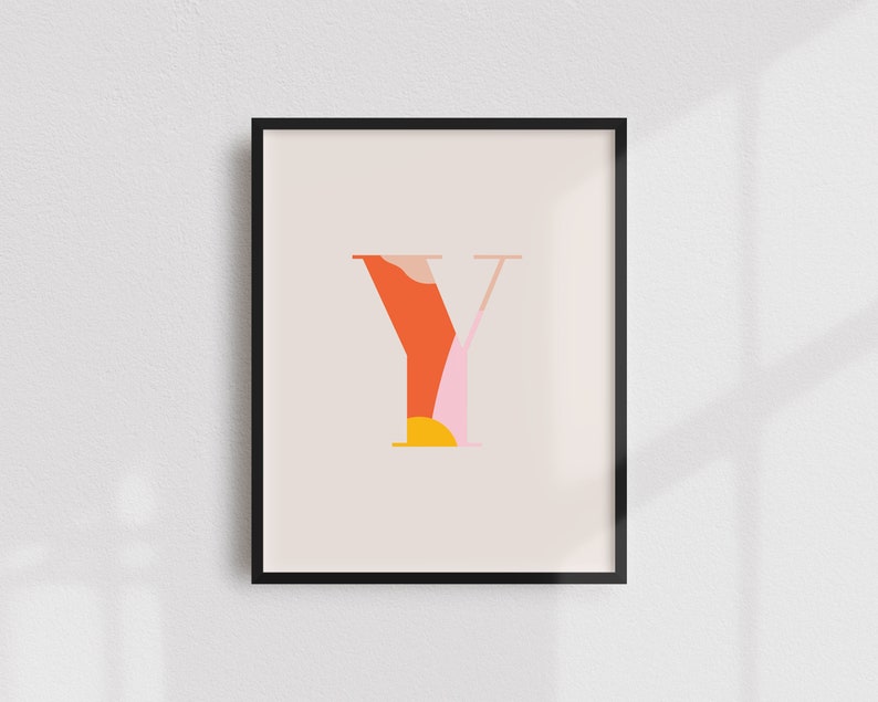Letter Y Printable / Monogram Alphabet Initial / Alphabet Typography ...
