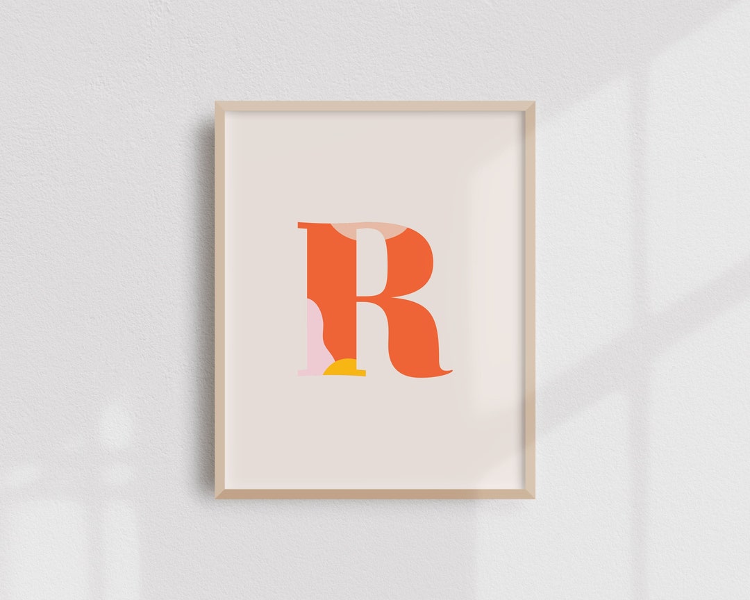 Letter R Printable / Monogram Alphabet Initial / Alphabet Typography ...