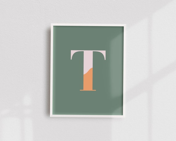 Letter T Printable / Monogram Alphabet Initial / Alphabet - Etsy