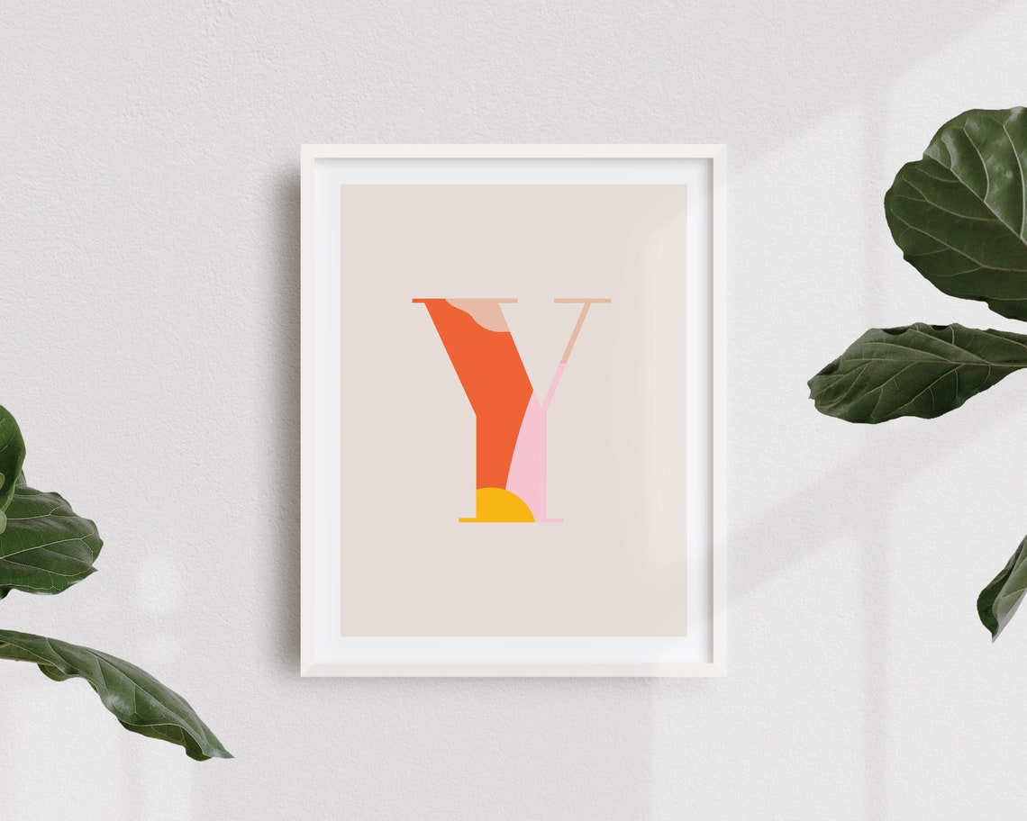 Letter Y Printable / Monogram Alphabet Initial / Alphabet Typography ...