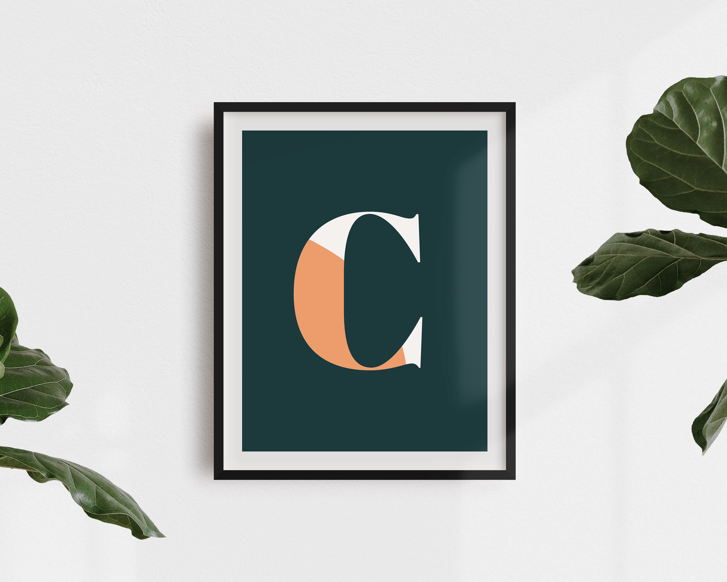 Letter C Printable / Monogram Alphabet Initial / Alphabet Typography ...