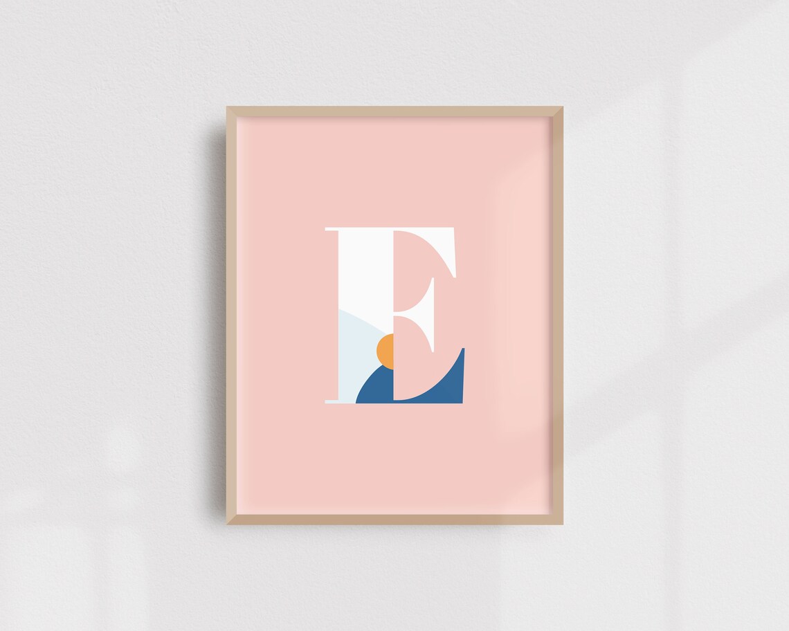 Letter E Printable / Monogram Alphabet Initial / Alphabet - Etsy