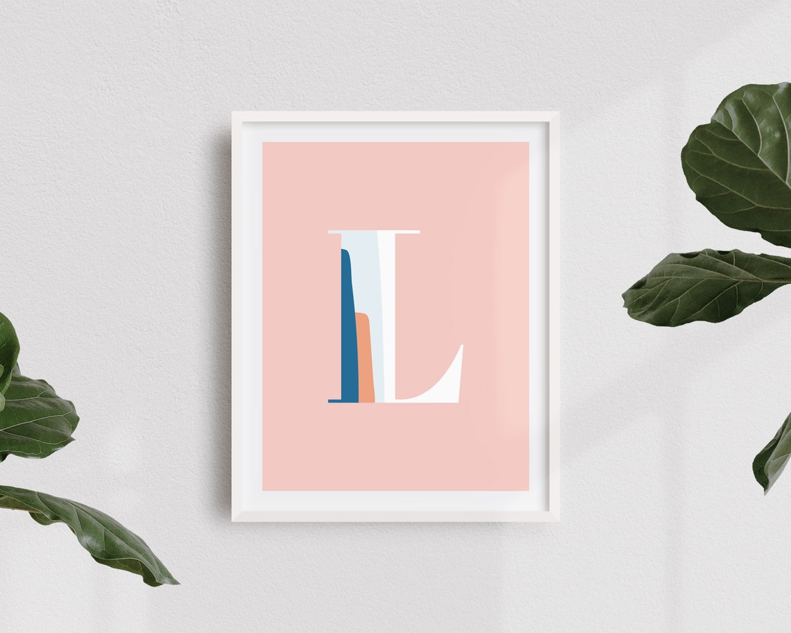 Letter L Printable / Monogram Alphabet Initial / Alphabet Typography ...