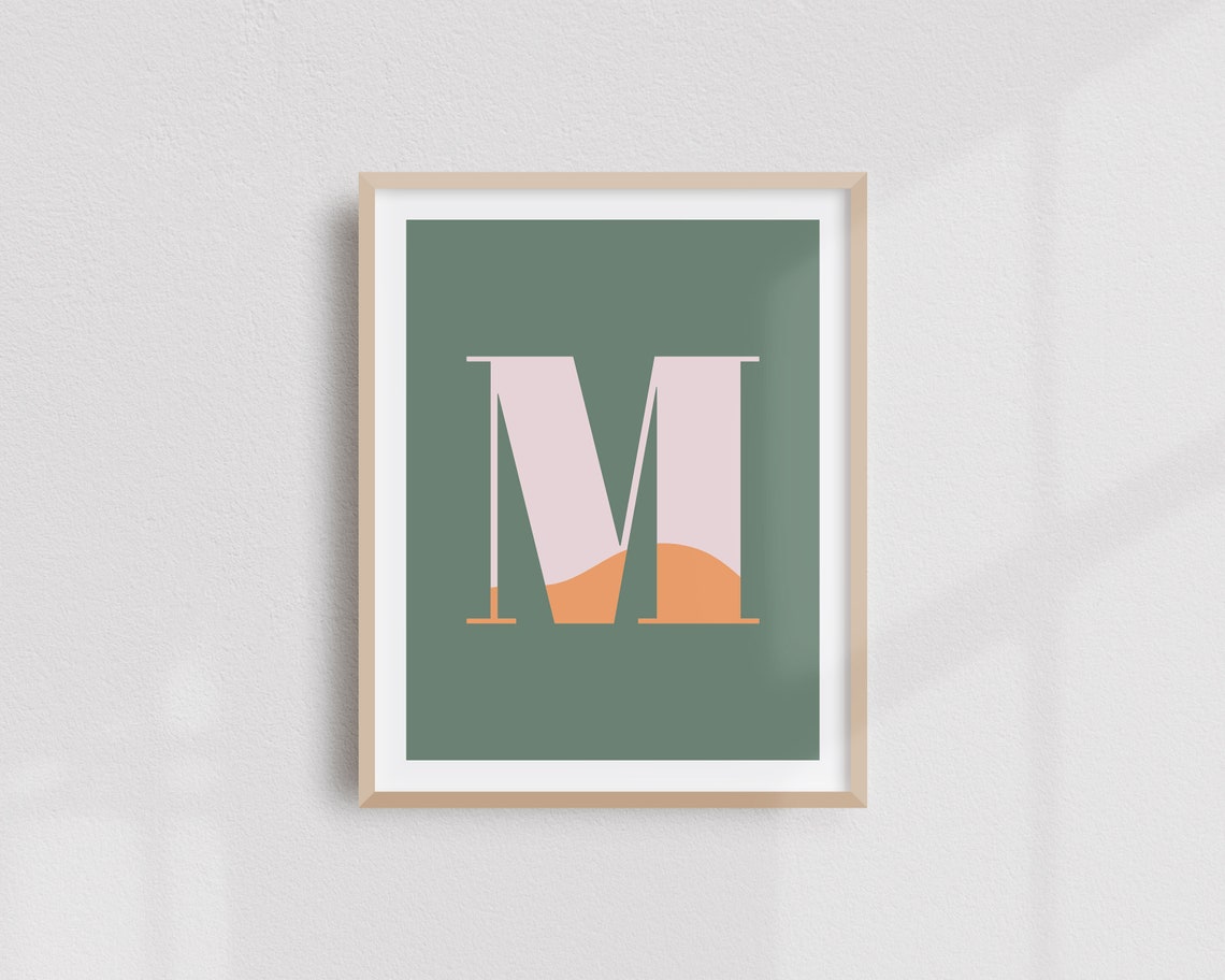 Letter M Printable / Monogram Alphabet Initial / Alphabet - Etsy