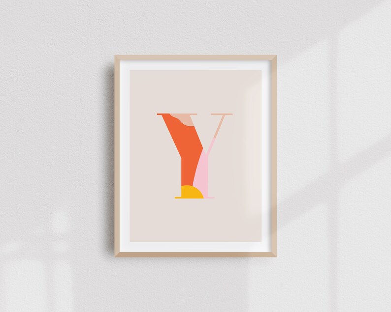 Letter Y Printable / Monogram Alphabet Initial / Alphabet Typography ...