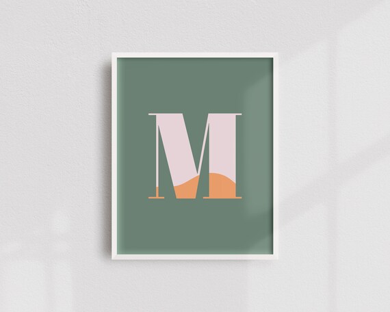 Letter M Printable / Monogram Alphabet Initial / Alphabet - Etsy