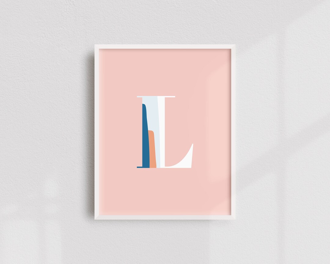 Letter L Printable / Monogram Alphabet Initial / Alphabet Typography ...