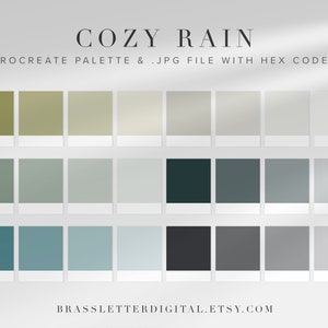 Cozy Rain Color Palette (procreate Palette & JPG With Hex Codes ...