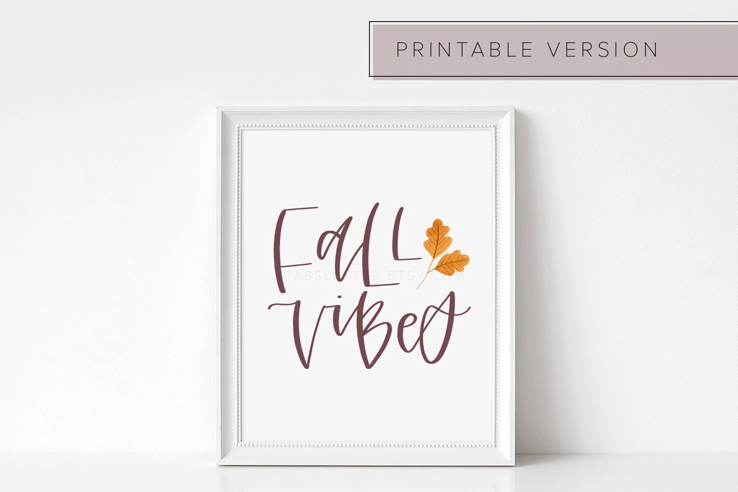Printable Handwritten Fall Vibes Artwork // Autumn Instant Download ...
