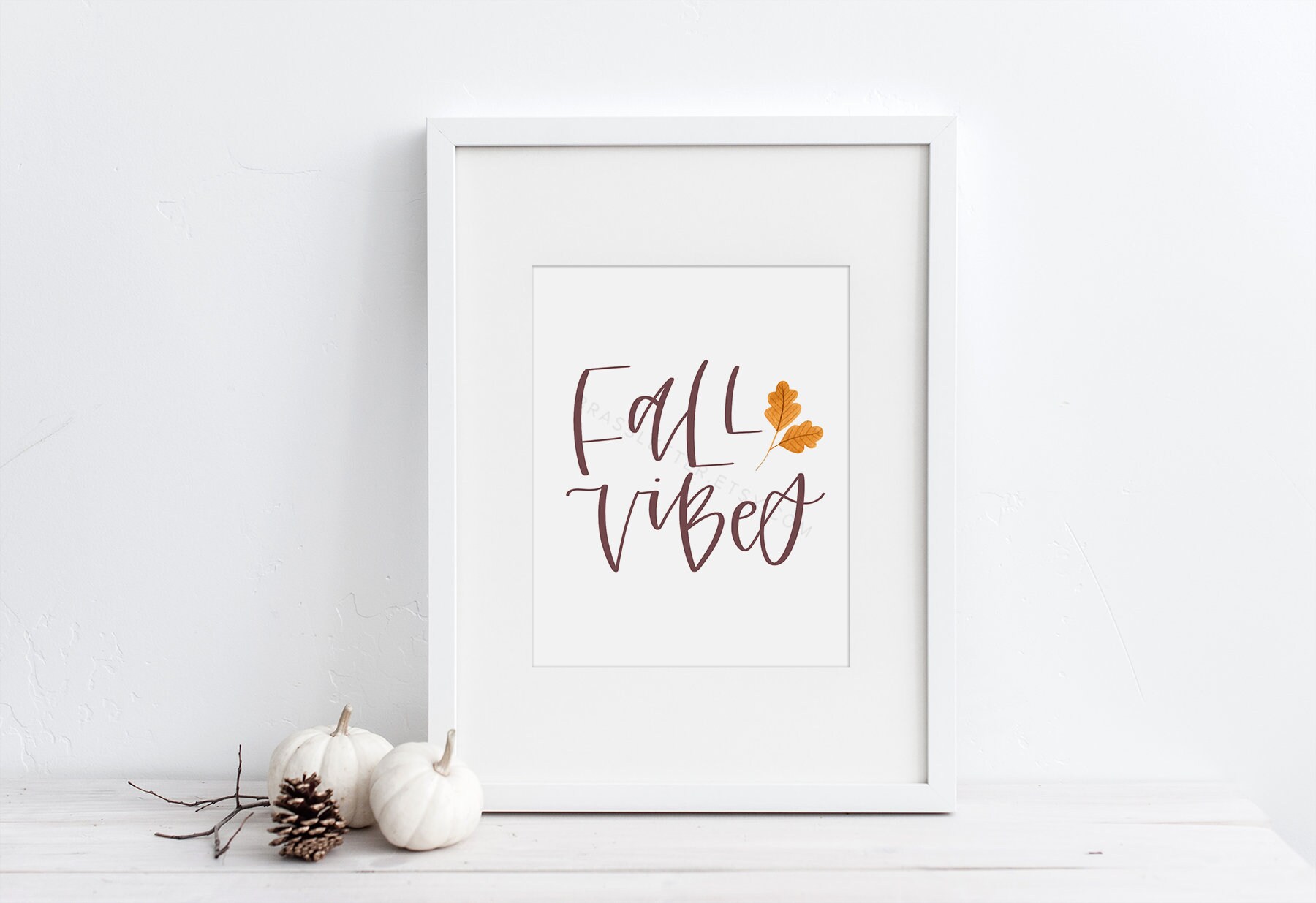 Printable Handwritten Fall Vibes Artwork // Autumn Instant Download ...