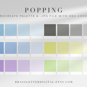 Popping Color Palette (procreate Palette & JPG With Hex Codes ...