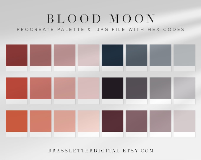 Procreate Color Palette, Colors Canva, Moody Day Color Palette ...