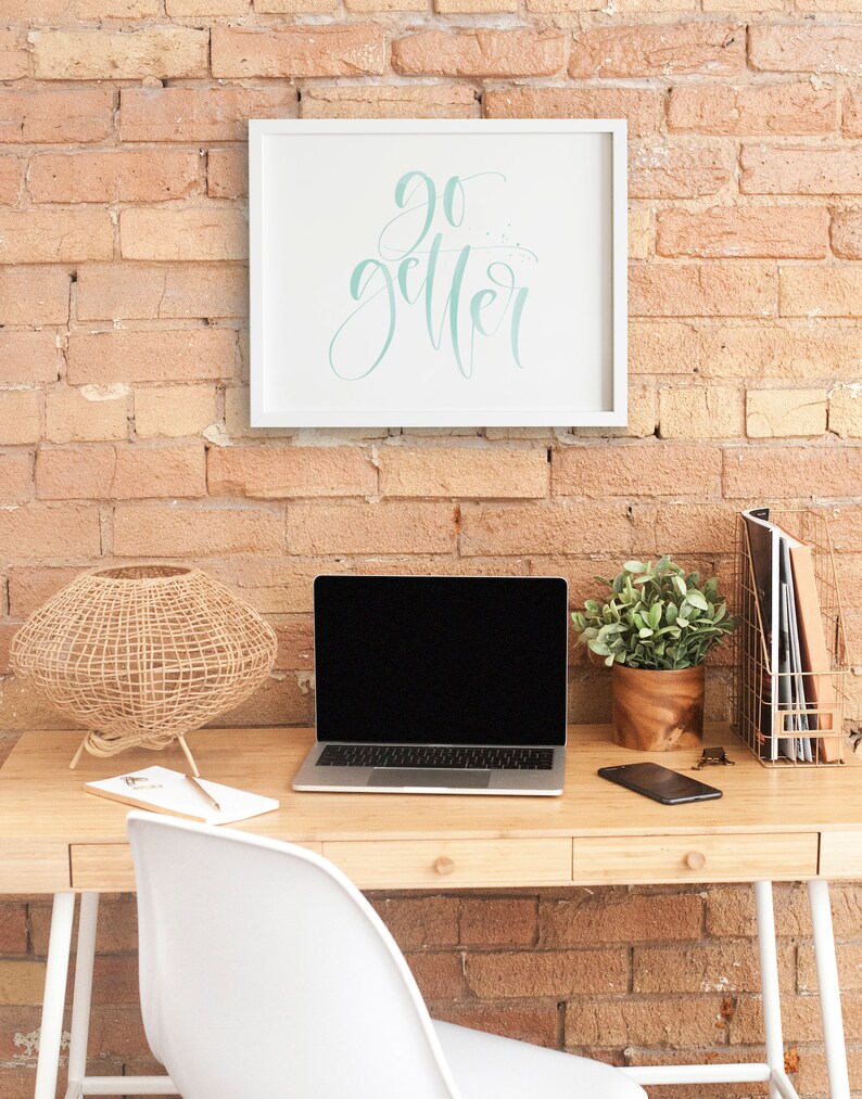 3 Colors Printable Handwritten Go Getter Artwork // Motivational ...