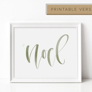 Printable Noel Handwritten Artwork // Watercolor Calligraphy, Brush ...