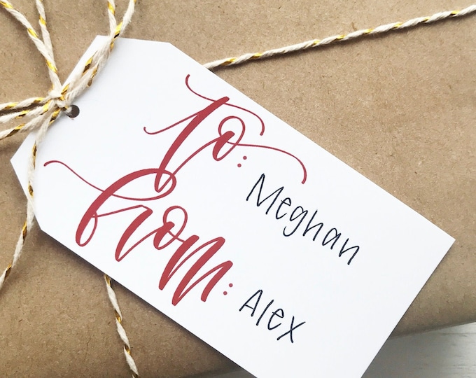 Printable To/from Gift Tags With Handwritten Modern - Etsy