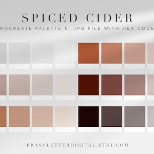 Spiced Cider Color Palette (procreate Palette & JPG With Hex Codes ...
