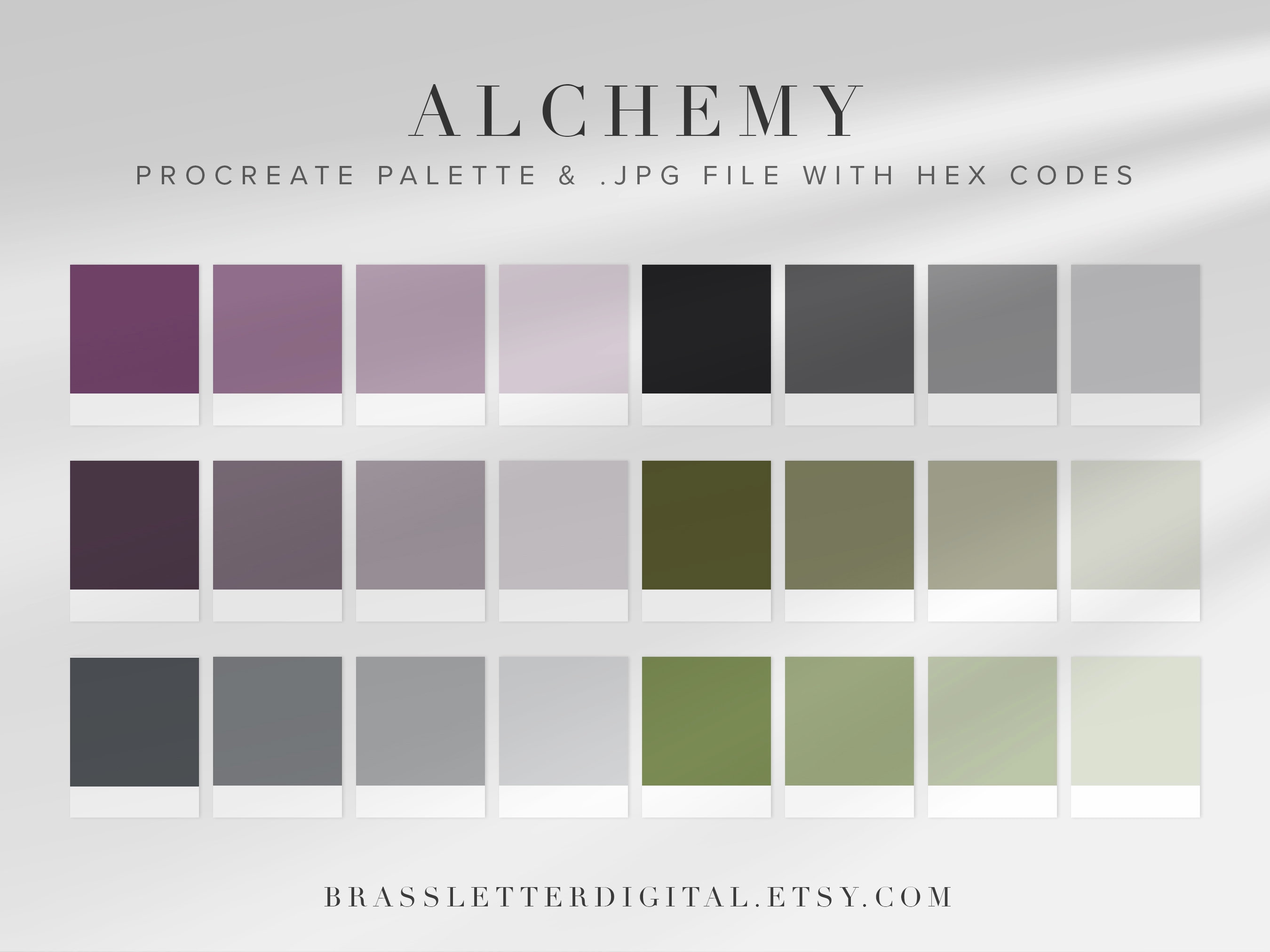 Alchemy Color Palette (procreate Palette & JPG With Hex Codes ...