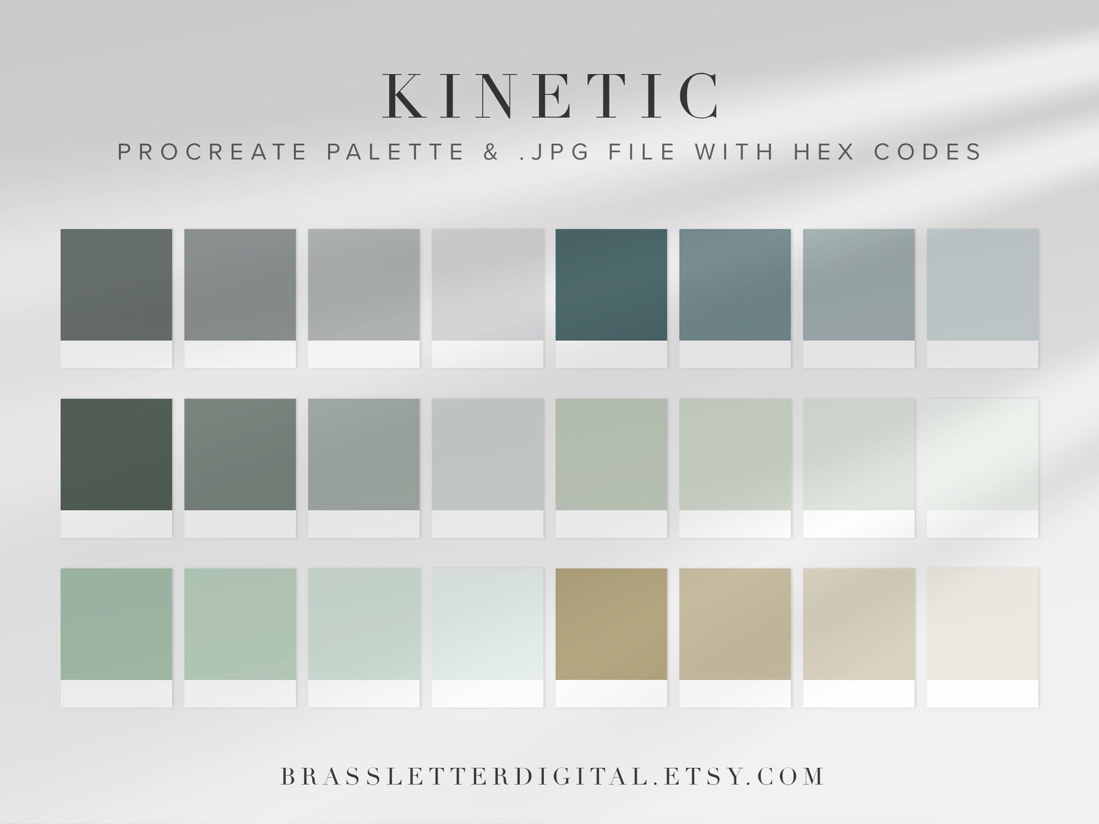 Kinetic Color Palette (procreate Palette & JPG With Hex Codes ...