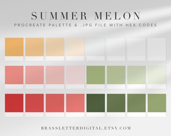 Coastal Sunset Color Palette (procreate Palette & JPG With Hex Codes ...