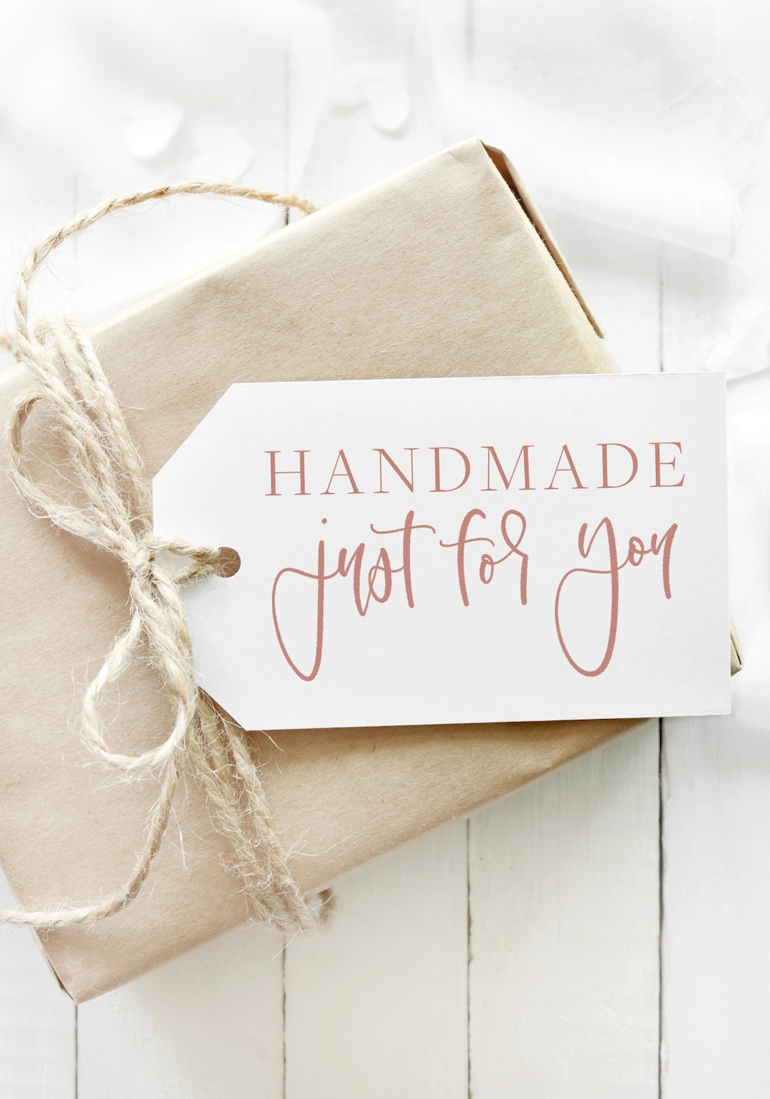 5 Colors! Printable 'handmade Just for You’ Tags // Modern Calligraphy ...